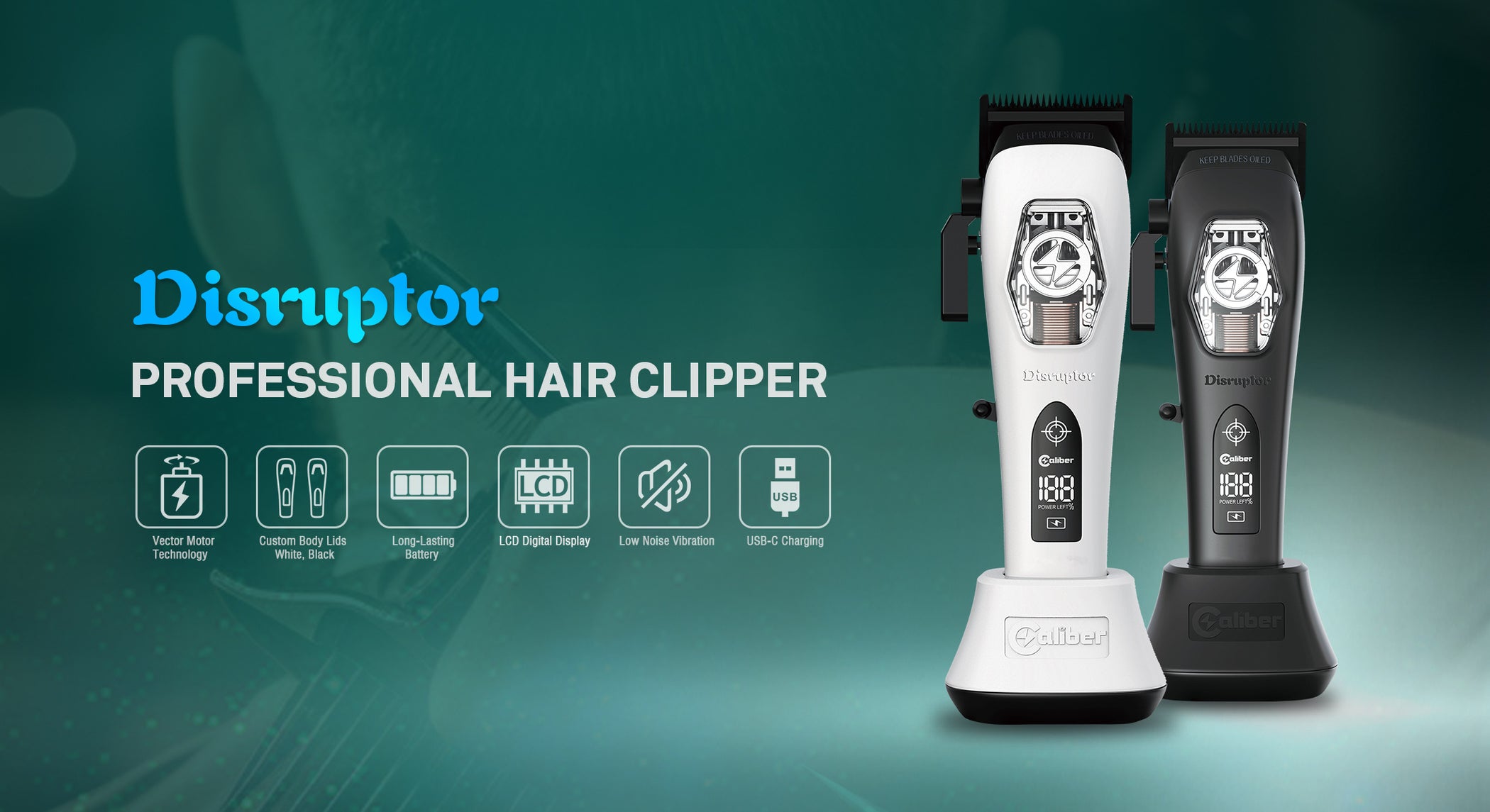 Caliber professional hair clippers, trimmers, shaver, iron and dryer ...